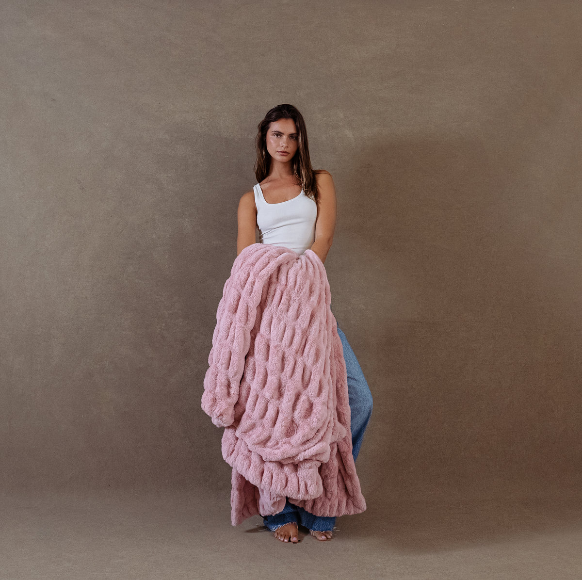 Blush Pink Blanket | Rosewater | Lola Blankets